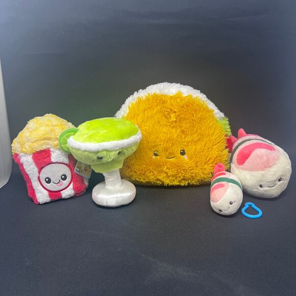Squishable | Toys | Squishable Food Plush Lot Taco Popcorn Sushi Margarita Kawaii Snugglemi ...